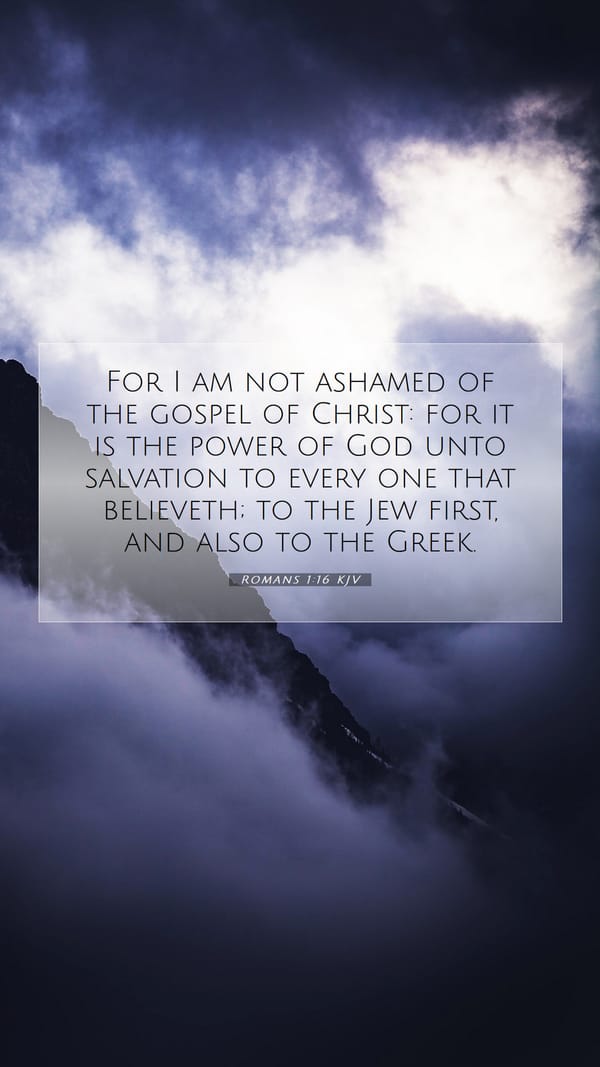 I Am Not Ashamed of the Gospel